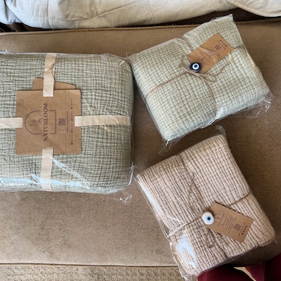 Soft Organic Cotton Gauze Blanket, Muslin King Queen Bedspread, Muslin ...