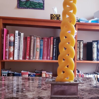 Braided Beeswax Havdalah Candle 3 Wick Jewish Wedding Gift - Etsy