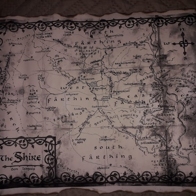 Map of the Shire Scroll Lord of the Rings Shire Map the - Etsy Canada