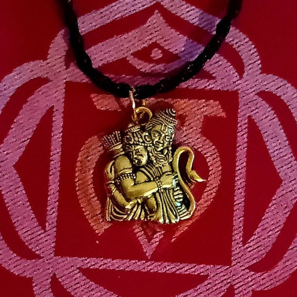 Handmade Hanuman JI Pendant Men Necklace, Handmade Idol Pendant, Men's ...