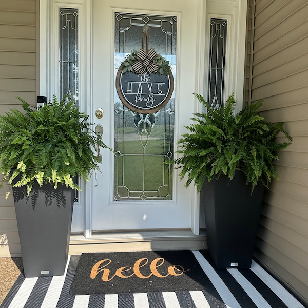 Front Door Decor | Front Door Wreath | Last Name/family | Front Door ...