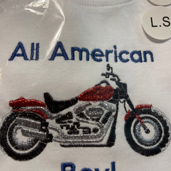 Motorcycle Embroidery Design, Red Motorcycle Embroidery, Motorbike ...