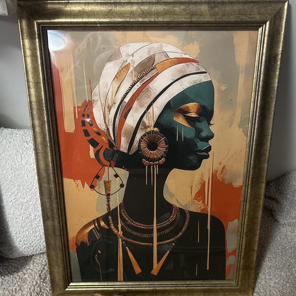 Modern African American Art Set of 3, African Wall Art Set, Black Woman ...