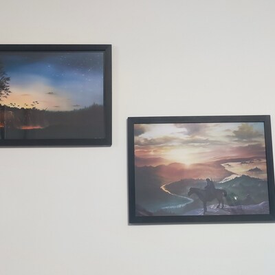 Red Rocket, Art Print, Sunset, Post-apocalyptic, Game Painting, Wall ...