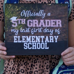 First Day of Senior Year Printable Sign First Day of School Sign 12th ...