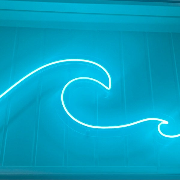 Wave Neon Sign, Custom Neon Sign, Neon Light Sign for Wall, Led Signs ...