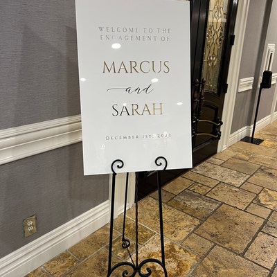 White Acrylic Wedding Welcome Sign Acrylic Welcome Sign Wedding Signage ...