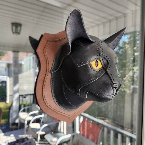 PDF Pattern Leather Cat Head Mount - Etsy