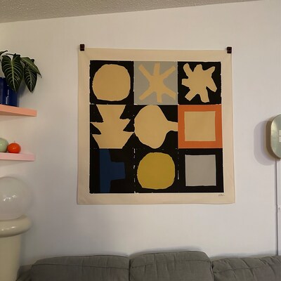 Quilt Hanger 2pcs, Wall Hanging Clips for Quilt and Rug, Natural Wood ...