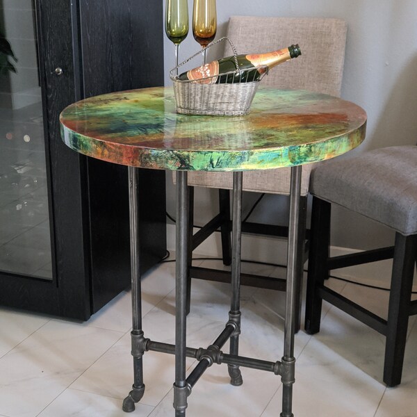 Modern Farmhouse Dining Table. Hand Painted Kitchen Table. Rustic Barn ...