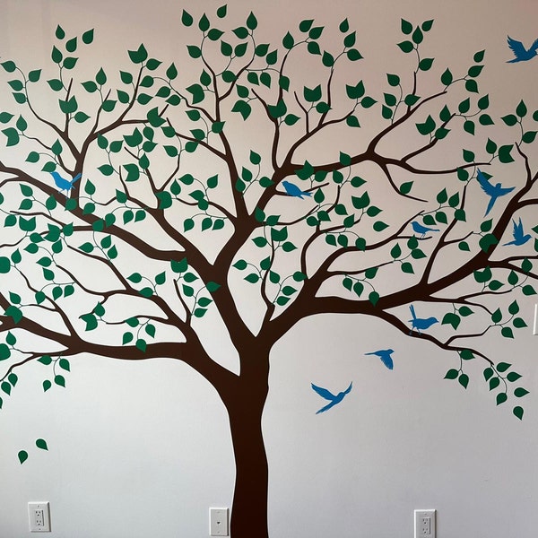 Large Tree Wall Decals Trees Decal Nursery Tree Wall Decals, Tree Mural ...