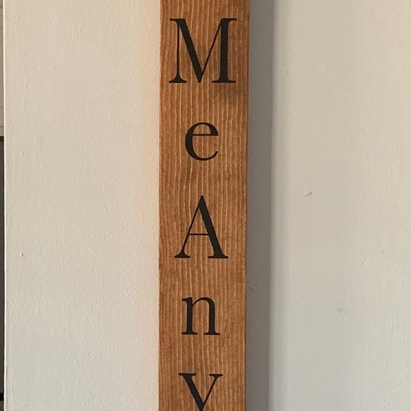 Custom Vertical Word Sign | Custom Gallery Wall Sign | Housewarming ...