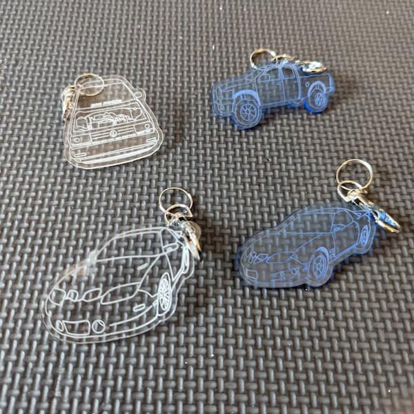Custom Car Acrylic Keychain - Etsy