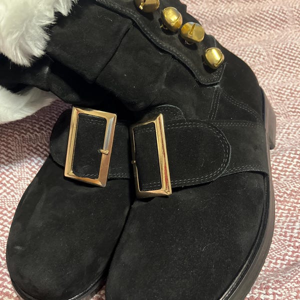 Handmade Santa Claus Boot,nubuck Leather Boots,santa Suit,chrismas ...