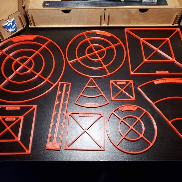 10pc D&D Spell Gauge Area of Effect Template Marker Set Cube, Cone ...