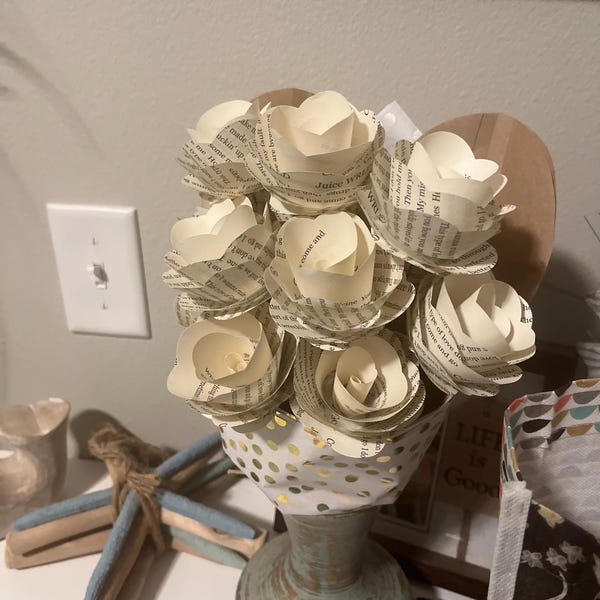 Custom Song Lyrics Paper Flowers, Wedding Vows, Paper Anniversary ...