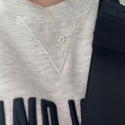 Block Name Necklace, Name Necklace With Curb Chain, Personalized Name ...