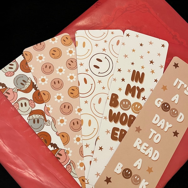 Retro Happy Collection - Handmade Bookmarks, Available as Set or ...