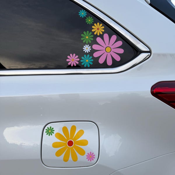 Flower Decal Set of 14/ Car Decals Hippie Car Decal Hippie Sticker ...