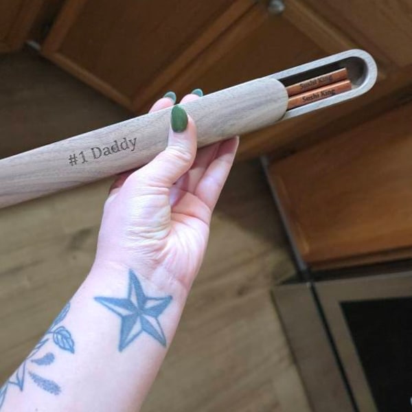 Engraved Reusable Chopsticks in Walnut Custom Case for Spouse, Unique ...