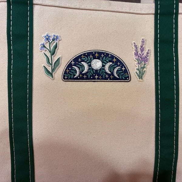 Lavender Flower Patch - Botanical Cottagecore Iron on Patch ...