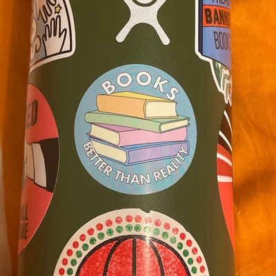 Books: Better Than Reality Coated Vinyl Sticker Book Gifts - Etsy