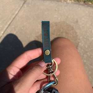 Personalized Leather Keychain Customized KeychainCustom | Etsy