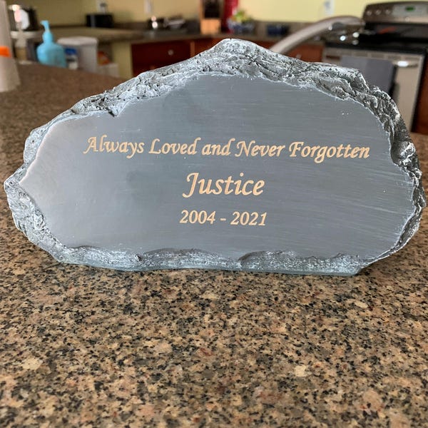 Personalized Garden Stones Engraved With Any Message, Laser Engraved ...