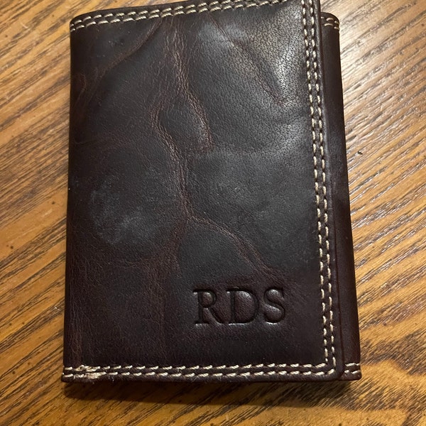 AG Wallets Personalized Mens Handmade Vintage Distressed Leather ...