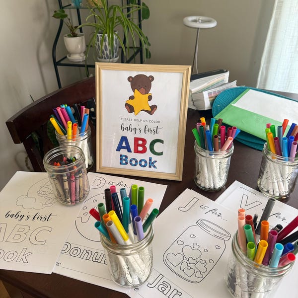 Blank Alphabet Book, Baby's First ABC Book, Baby's First Alphabet Book ...