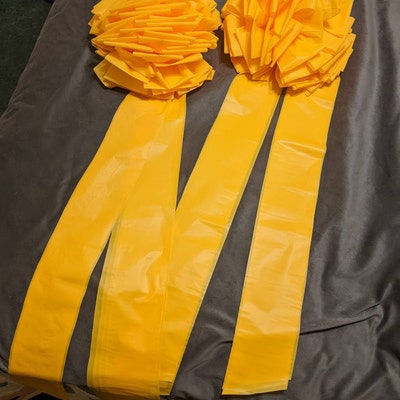 2 YELLOW RIBBON BOWS Weatherproof for the Troops - Etsy