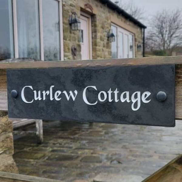 Personalised Deep Engraved Slate House Sign - Etsy UK