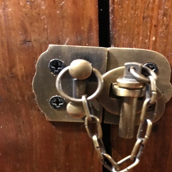 Unique Vintage Style Small Cabinet Door Pin Latch, Jewelry Box Clasp ...