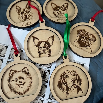 Laser Cut File / Christmas Ornament Digital File / Dog Breed Christmas ...