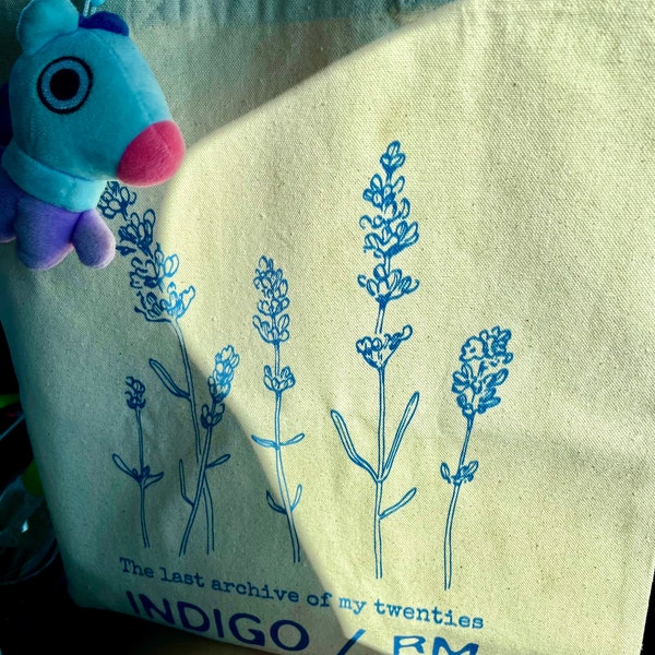 Indigo RM Tote Bag, the Last Archive of My Twenties Tote Bag, Bts Fan ...