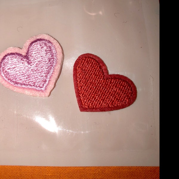 2 Mini Patches - Small Heart Patches - Micro Patches - Hippie Patch ...