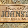 Personalized Couples Name Sign Wedding Gift Wooden Established Sign ...