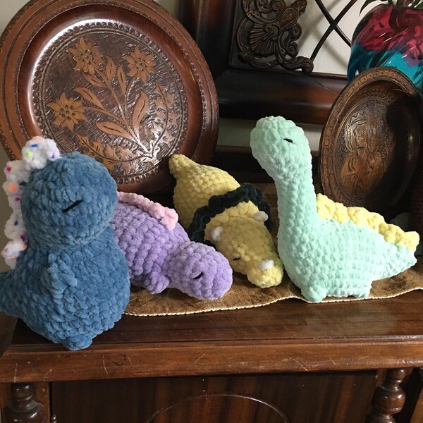 No Sew Amigurumi Crochet Patterns, Tyrannosaurus Dinosaur, Stegosaurus ...