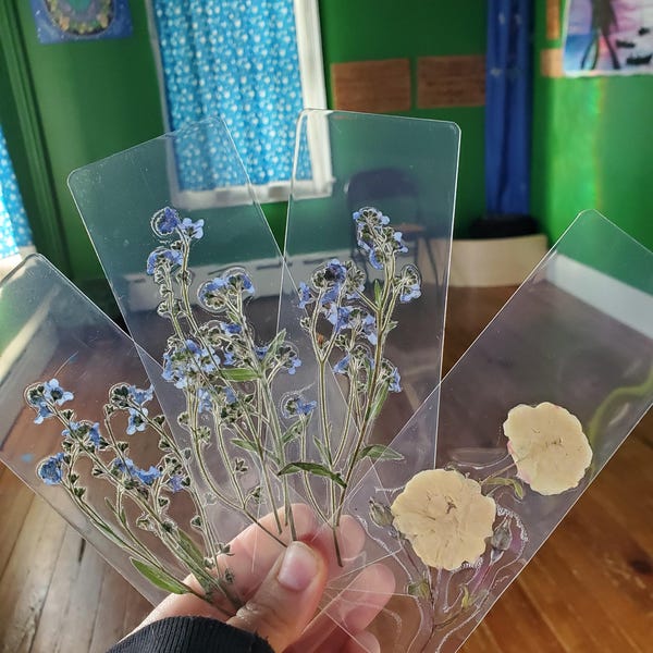 Forget-me-not Bookmark | Real Dried Flowers | Gift for Reader ...