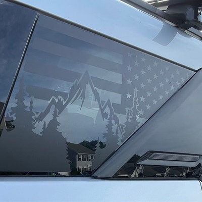 American Flag Mountain Scene Rear Side Window Decals for 2021 Ford ...