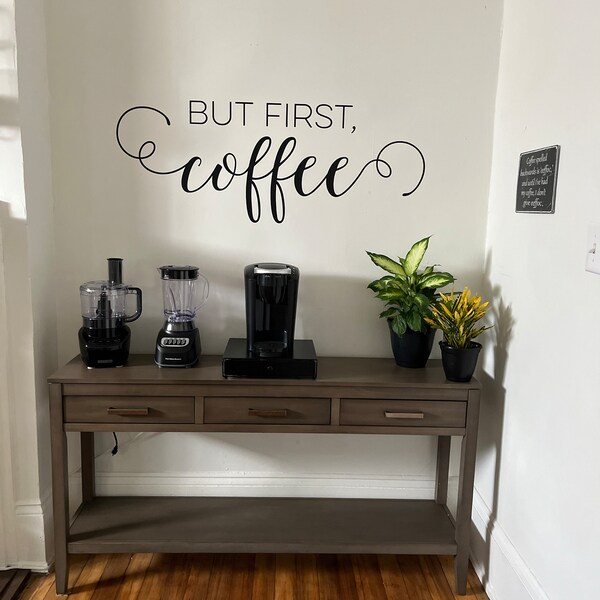 But First Coffee Wall Decal - Vinyl Wall Words Custom Home Decor - Etsy
