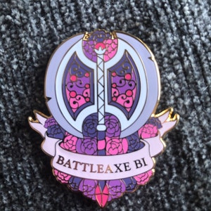 Battleaxe Bi Enamel Pin - Etsy