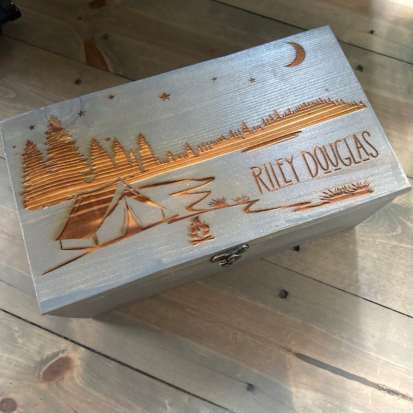 Personalized Cedar Custom Keepsake Box – Engraved Wooden Memory Box ...