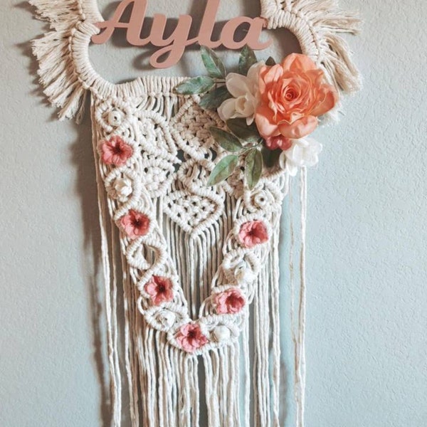 Deer Macrame Rainbow, Macrame Wall Hanging, Macrame Animals, Babyroom ...