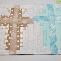 Log Cabin Cross Mug Rug Pattern - Etsy Canada