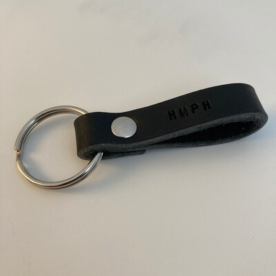 MINI Personalized Leather Keychain Custom Leather Key Ring - Etsy