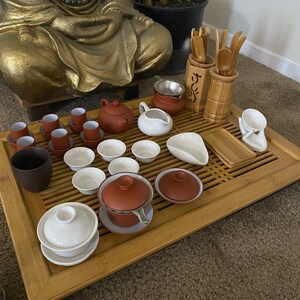 Travel Gong Fu Chinese Tea Set Bird Flower - Etsy