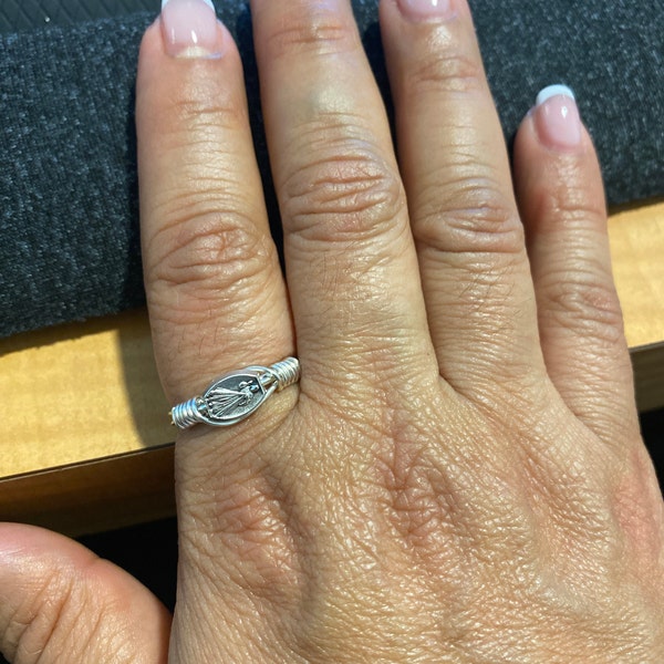 Wire Wrapped Jesus Ring - Divine Mercy Jewelry - Christian Ring - Etsy