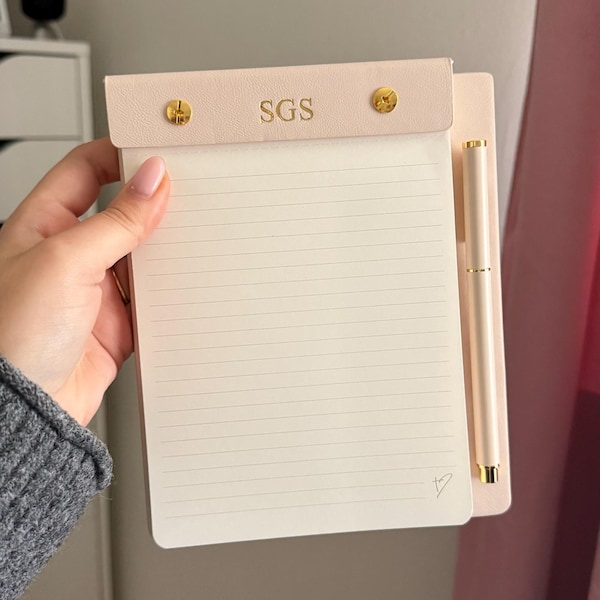 REFILLABLE NOTEPAD With a Matching Pen/personalised Refillable Notepad ...