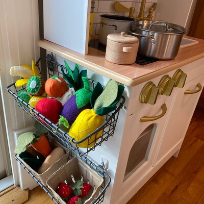 Felt Vegetables and Fruit Set / Felt Pretend Play Food / Play Kitchen ...
